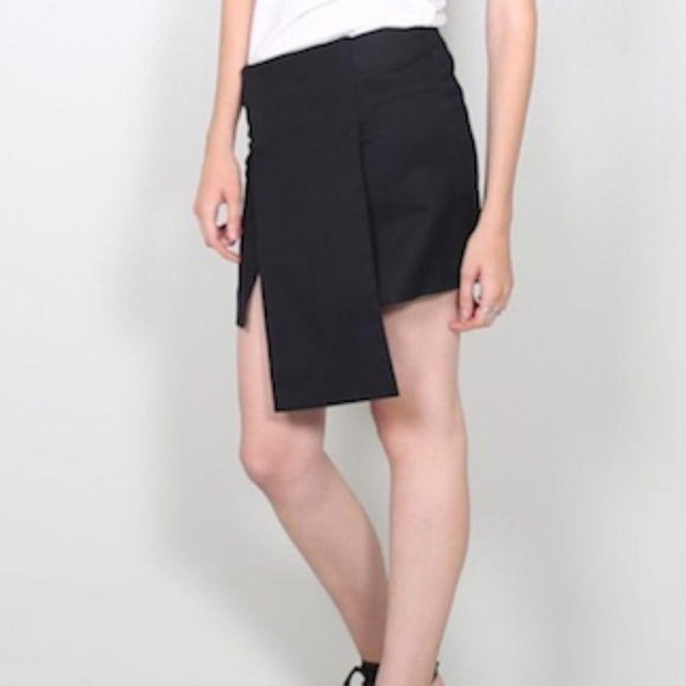 Oak Nyc Panel Split Mini Skirt Kilt Asymmetric - Gem